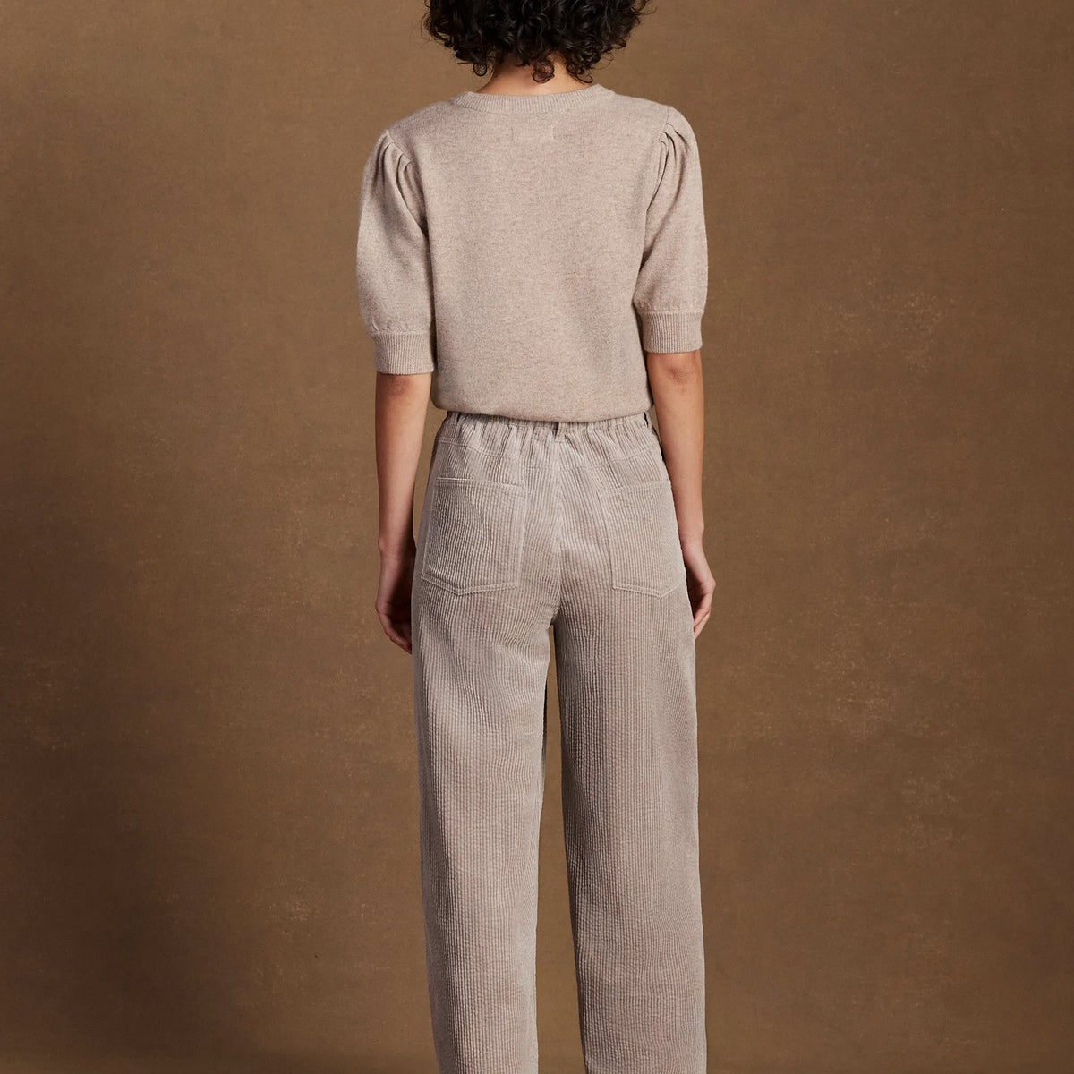 Cappuccino Cord Drawstring Waist Trousers – Ro&Zo