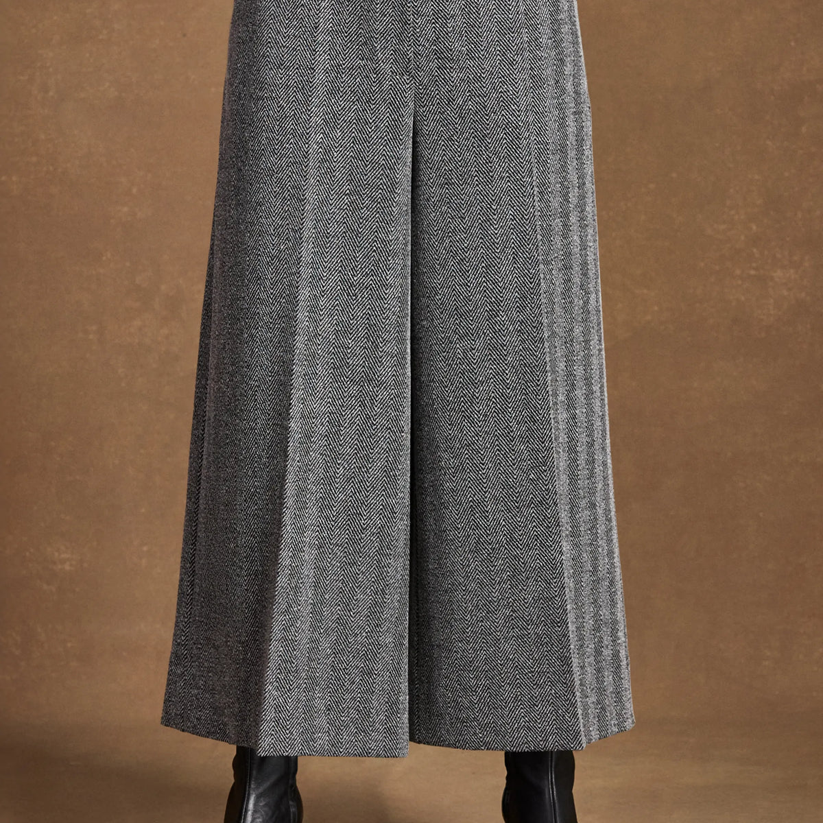 Grey Herringbone Culottes – Ro&Zo
